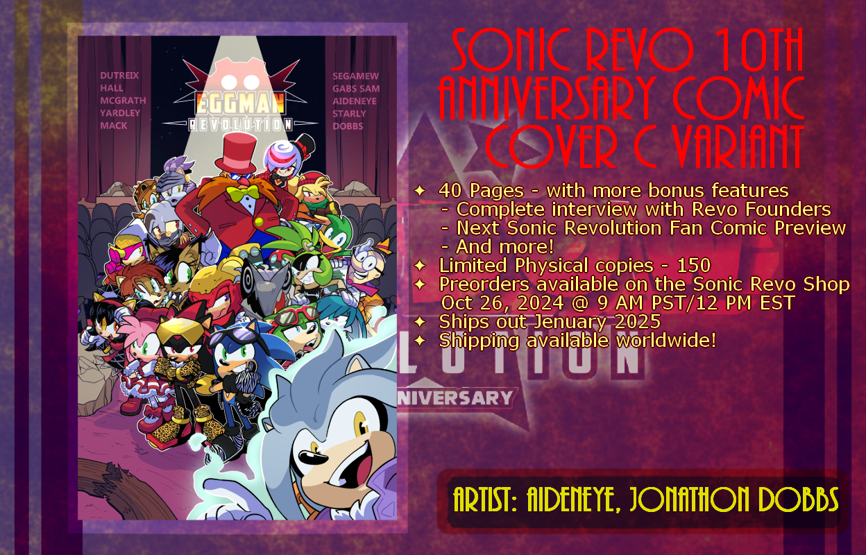 Sonic Revolution 10th Anniversary Fan Comic [COVER C, LIMITED] REVO202 – Sonic Revolution Shop